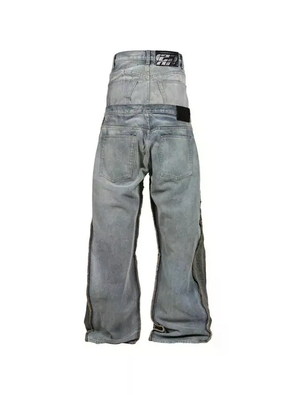 RIVINGTON ROI REBIS Layered-waistband Distressed Jeans