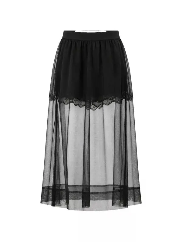 Simone Rocha Lace-trim Tulle Midi Skirt