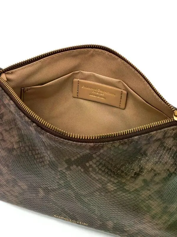 GIANNI CHIARINI Nora Leather Clutch Bag