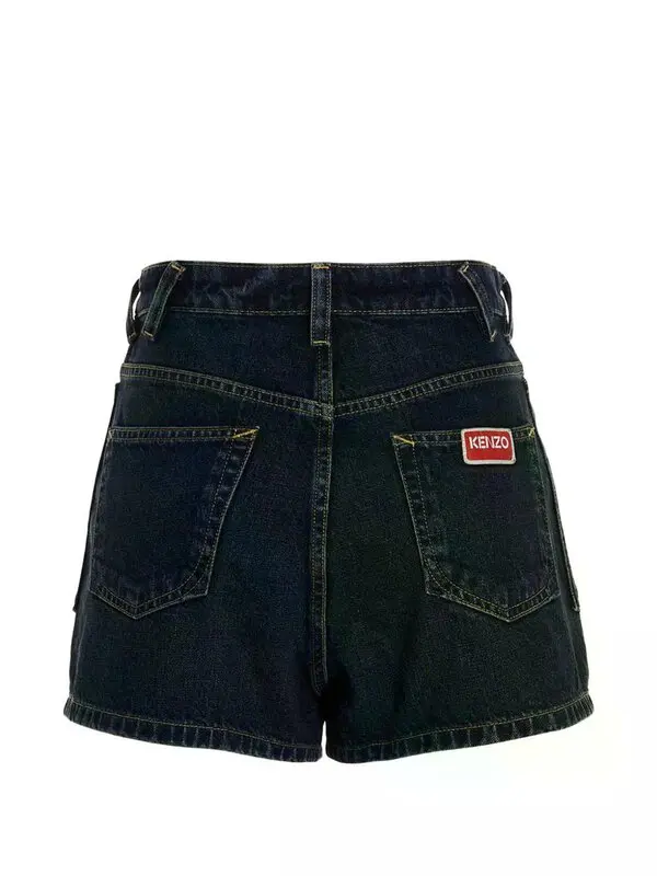 Kenzo Logo-patch Denim Shorts