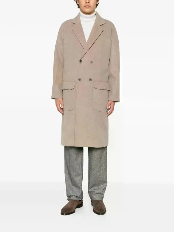 OFFICINA SARTORIALE Double-breasted Notched-lapels Coat