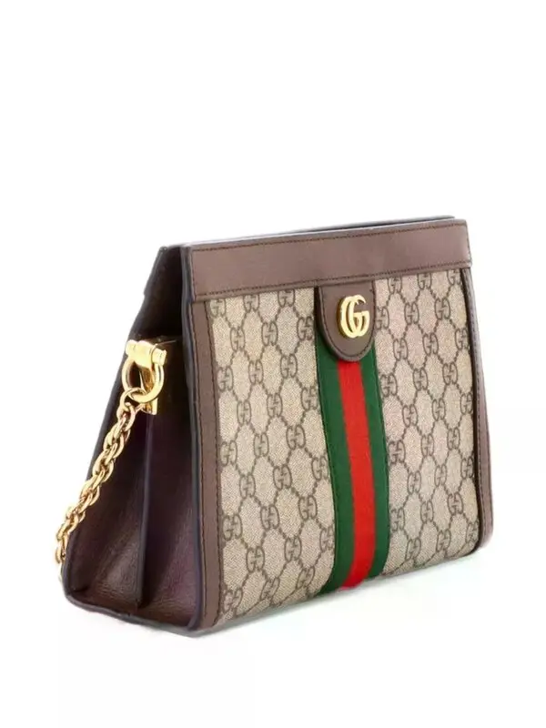 Gucci Ophidia Chain Shoulder Bag Gg Coated Canvas Small Crossbody Bag
