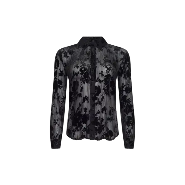 L'AGENCE Laurent Velvet Blouse Top