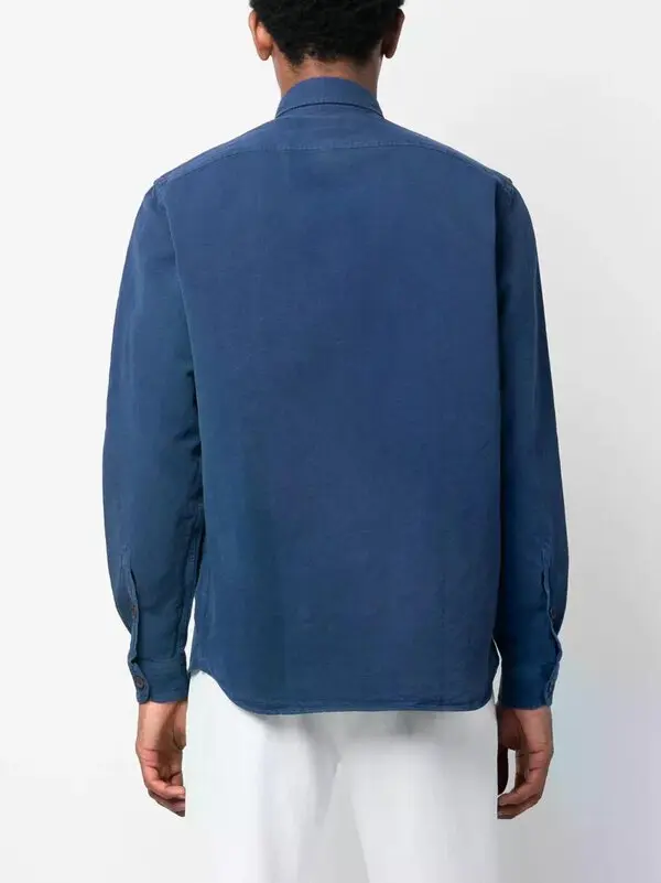 FAY Logo-embroidered Oxford Shirt