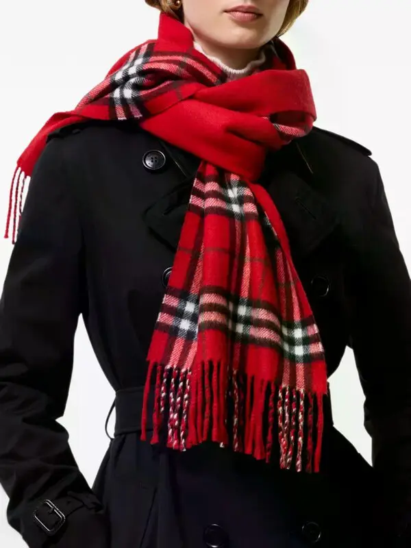 Burberry Reversible Check Cashmere Scarf
