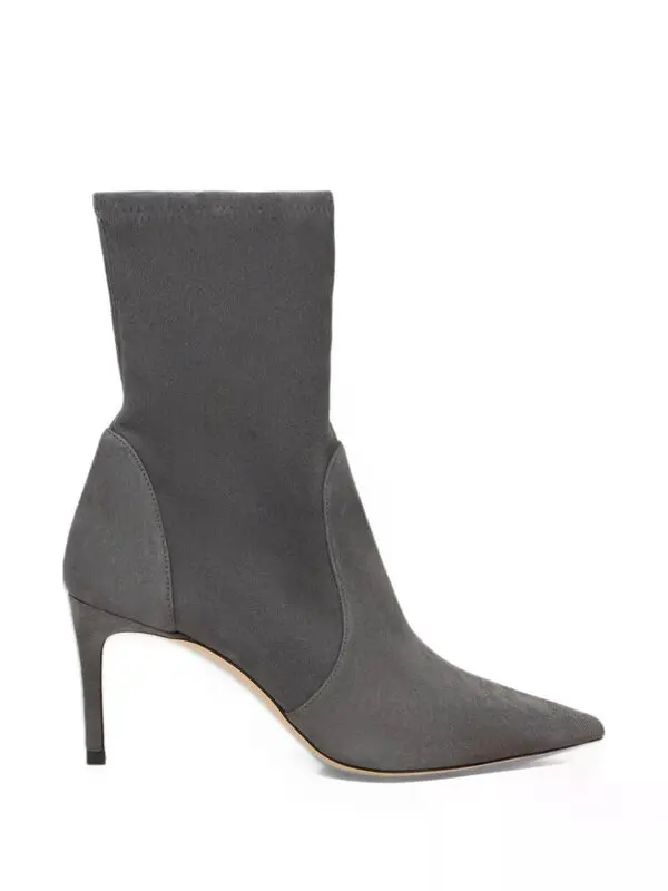 STUART WEITZMAN Power Suede Ankle Boots - Grey