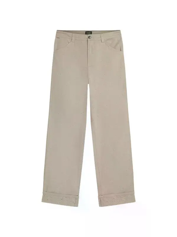 Scotch & Soda Speckled-effect Cotton Trousers