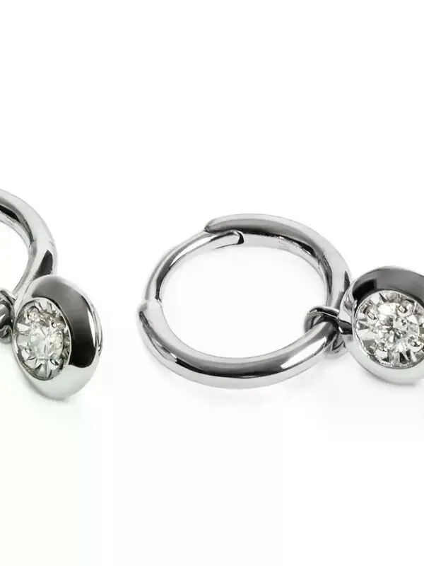 Monica Vinader Round Diamond Huggie Earrings