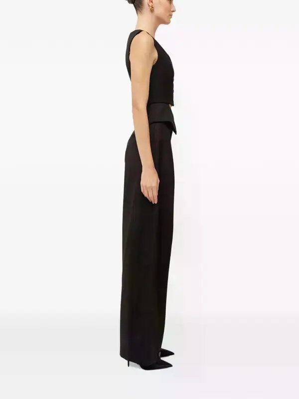NISSA Cropped Wool Tailored Vest