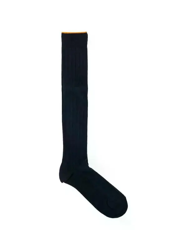 GALLO Ribbed-knit Knee-high Socks - Blue