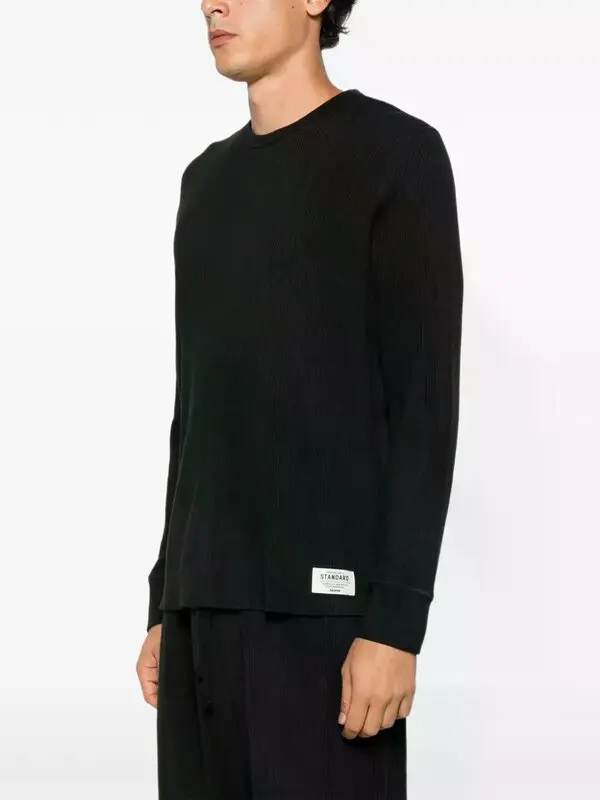 SKIMS Waffle-knit Logo-patch Sweatshirt