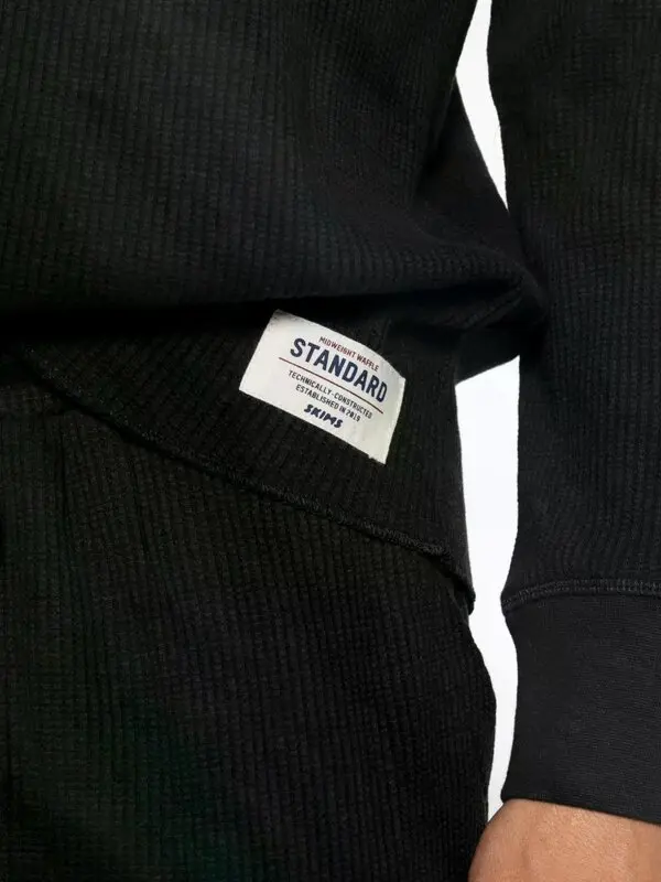 SKIMS Waffle-knit Logo-patch Sweatshirt