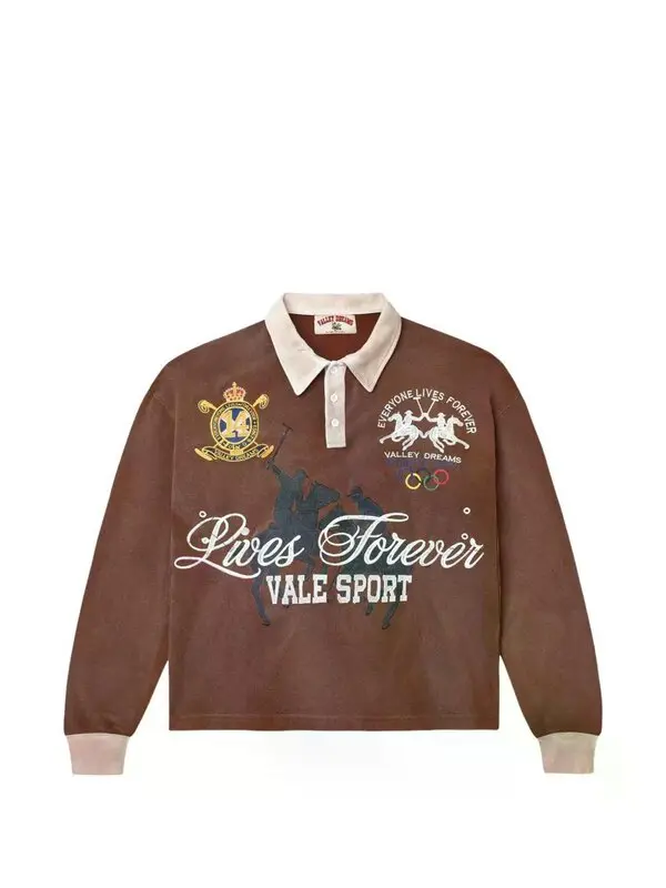 VALE FOREVER Vanderbilt Rugby Polo Shirt - Brown