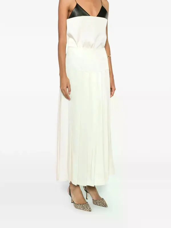 SEMICOUTURE Pleated A-line Maxi Skirt