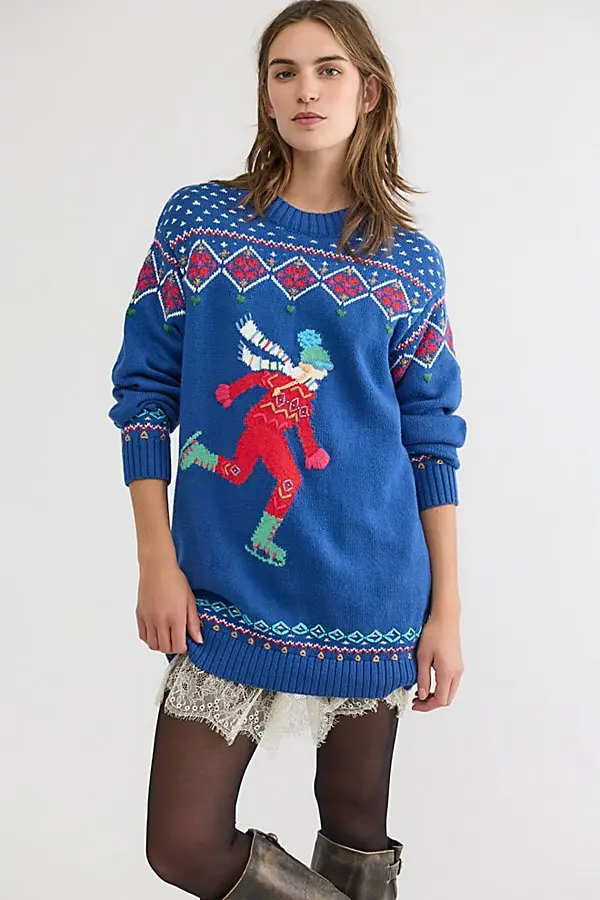 Free People One Last Run Sweater Mini Dress