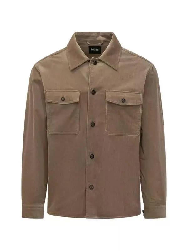 BOSS Relaxed-fit Blazer In Micro-pattern Stretch Cotton