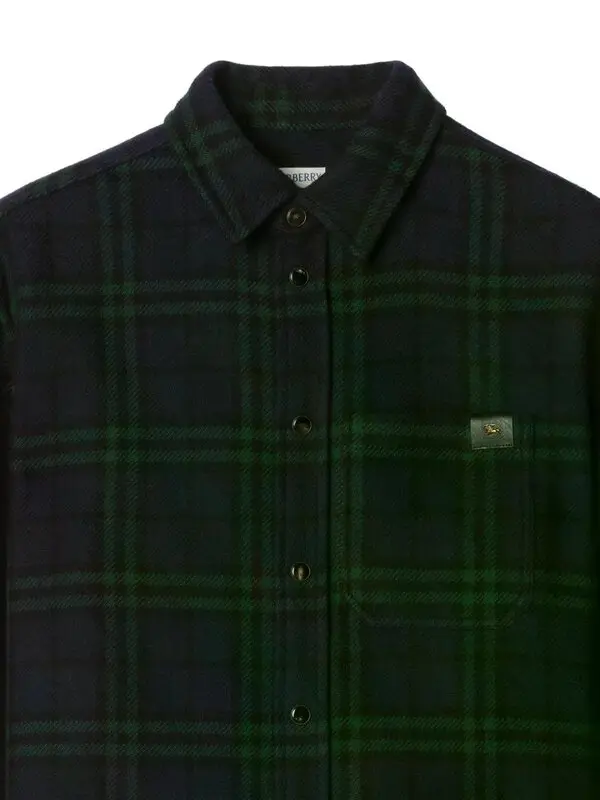 Burberry Classic-fit Check Wool Shirt