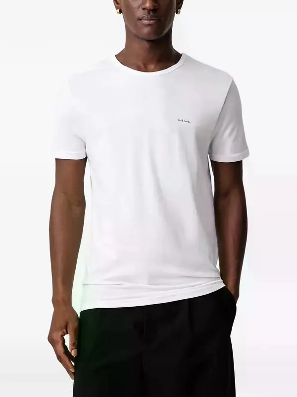 Paul Smith Mixed Colour Organic Cotton Logo Lounge T-shirts Three Pack