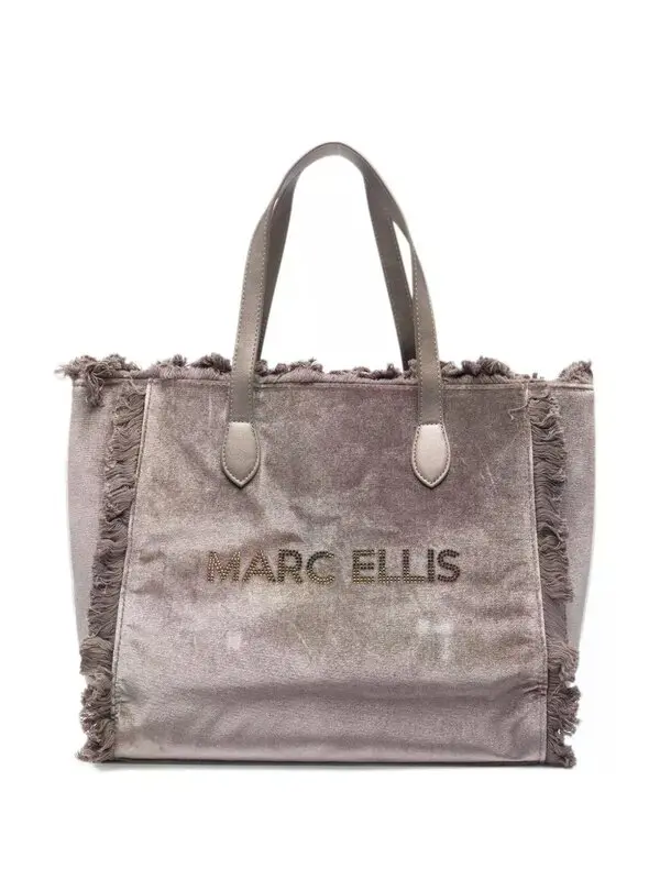 MARC ELLIS L Buby Chenille Fringe-trimmed Logo-embellished Tote Bag