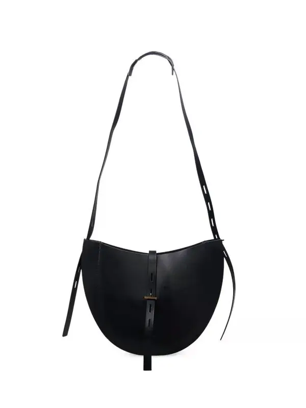 MINOBOSSI Curved Leather Shoulder Bag
