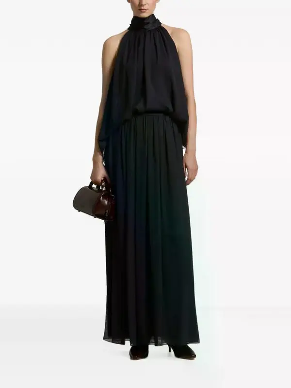 Peserico Halterneck Pleated Blouse