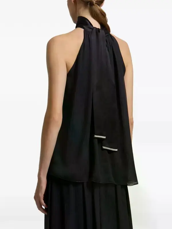 Peserico Halterneck Pleated Blouse