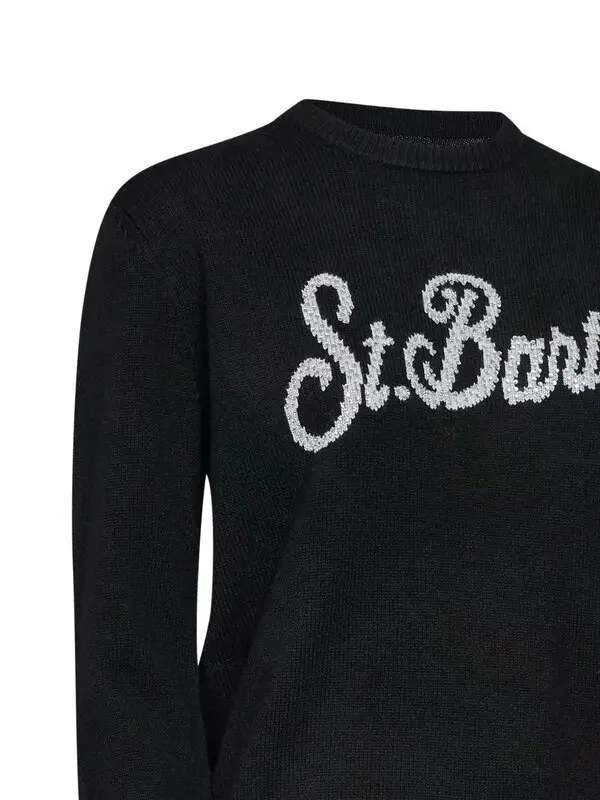 MC2 SAINT BARTH Rhinestone-embellished Jacquard Sweater