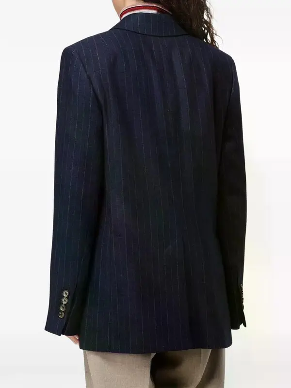Paul Smith Navy Chalk Stripe Wool-blend Blazer