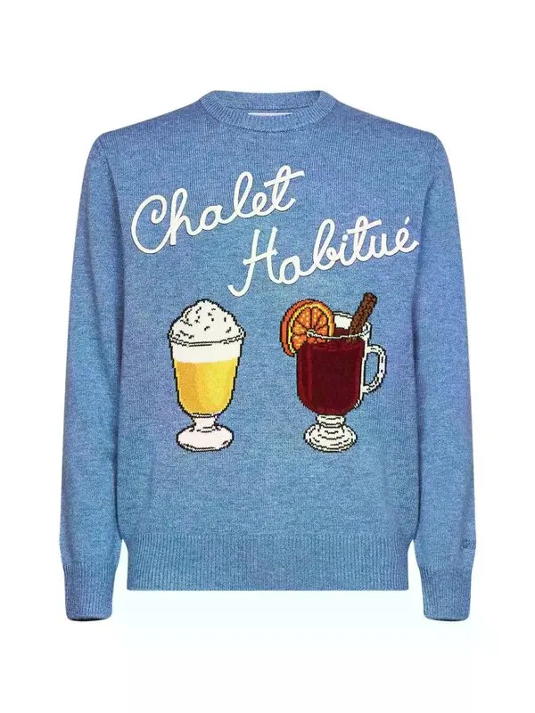 MC2 SAINT BARTH Intarsia-knit Embroidered Sweater