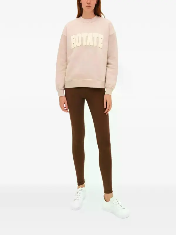 ROTATE BY BIRGER CHRISTENSEN Heavy Crewneck Beige Sweatshirt