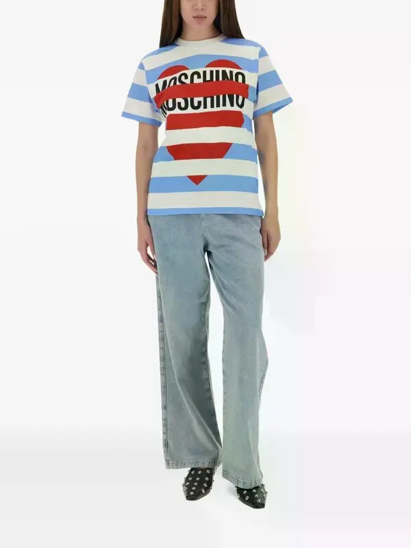 Moschino Wide Leg Cotton Jeans