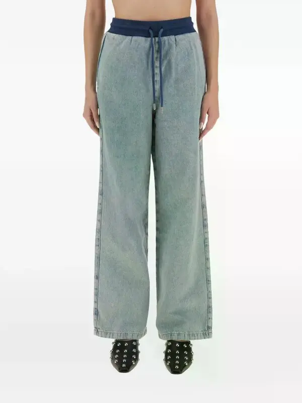 Moschino Wide Leg Cotton Jeans