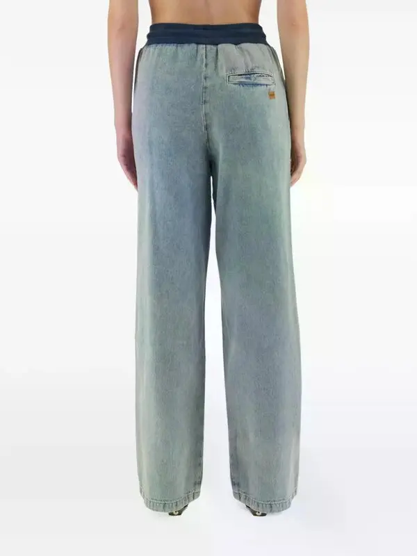 Moschino Wide Leg Cotton Jeans