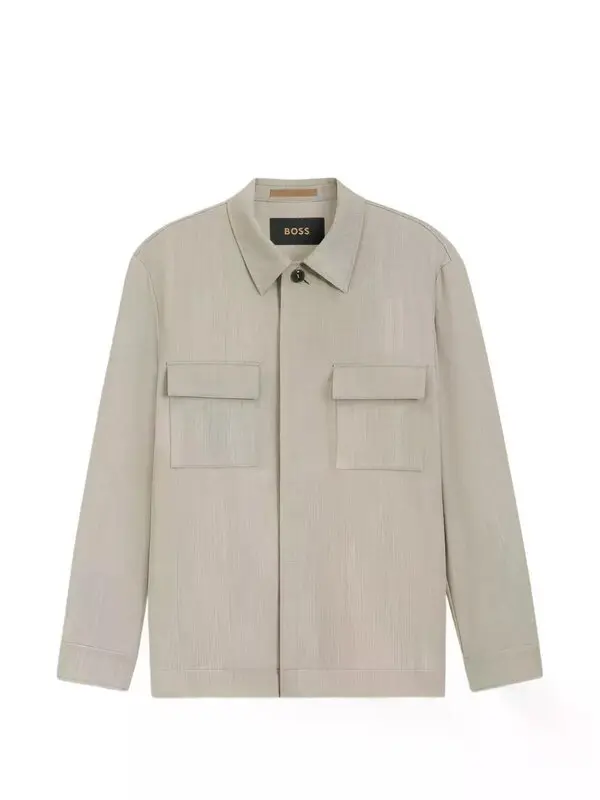 BOSS Relaxed-fit Overshirt In A Wool Blend