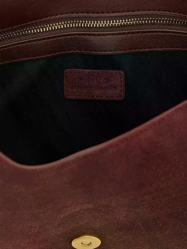 Pinko Love One Slouchy Suede Shoulder Bag