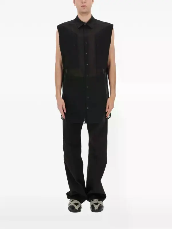 Rick Owens Sleeveless Semi-sheer Shirt