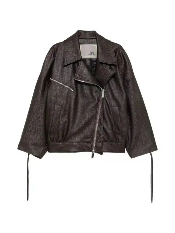 THE M.. Eiffel Crinkled-effect Biker Jacket