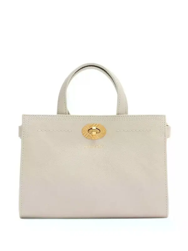 Burberry Micro Cotswolds Check Tote - Off White