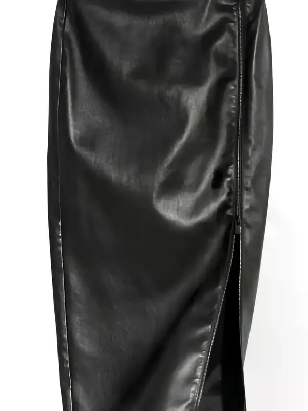 Gucci Zip-detail Leather Midi Skirt
