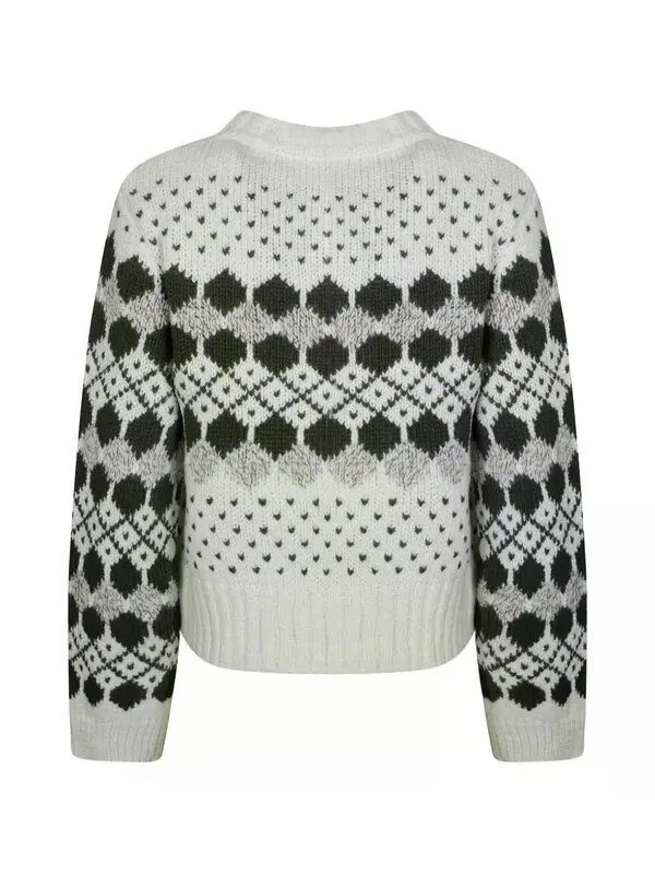 Max Mara Geometric-pattern Wool-blend Sweater