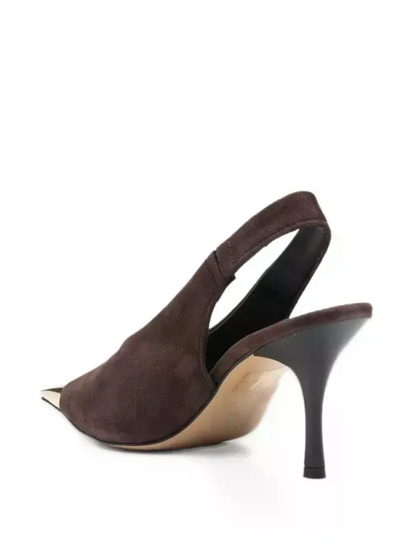 DIVINE FOLLIE Metal-toe Slingback Pumps