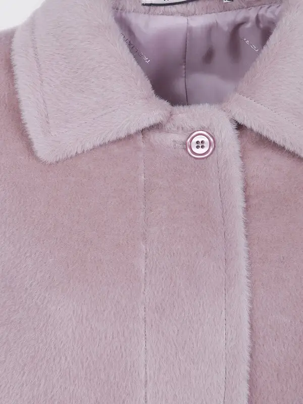 Tagliatore Single-breasted Knee-length Coat In Alpaca And Virgin Wool