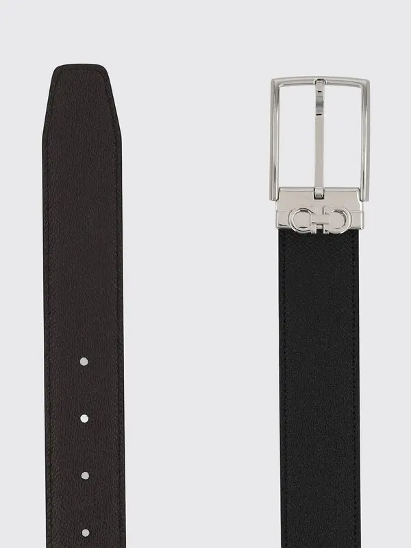 FERRAGAMO Reversible Gancini Pin-buckle Belt In Calf Leather