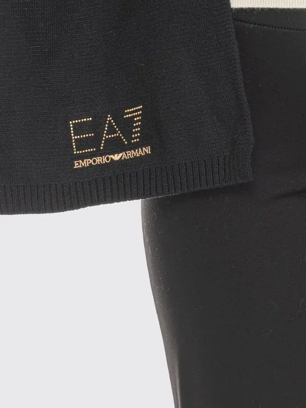 EA7 2-piece Wool Blend Set With Beanie And Embroidered Logo
