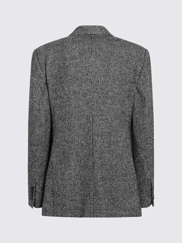 Dolce & Gabbana Double-breasted Check Wool-blend Blazer With Peak Lapels