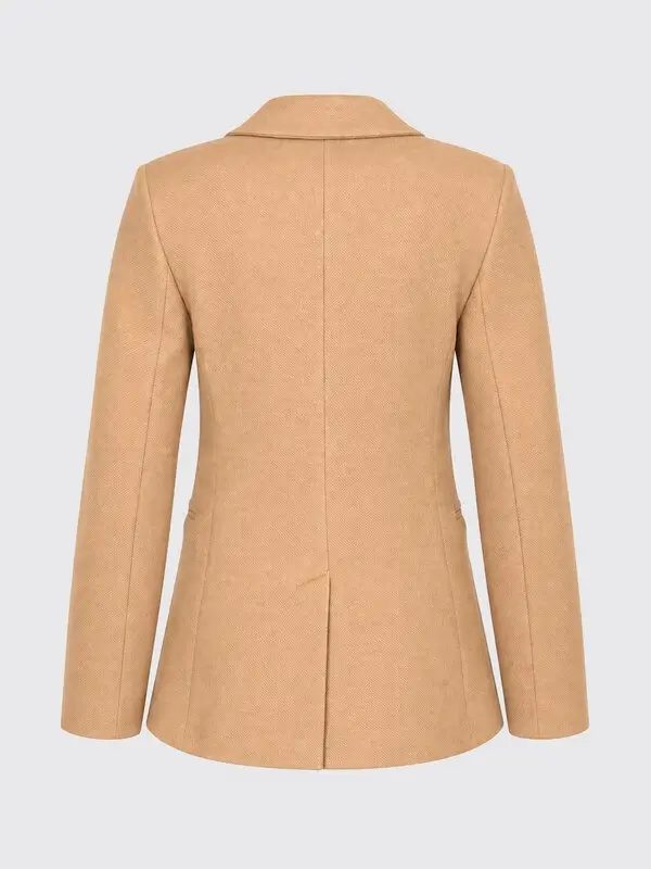 Max Mara Slim Fit Single-breasted Wool Blazer With Peak Lapels