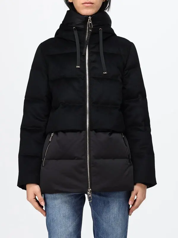 DUNO Keiko Prato Mestre Quilted Wool-blend Hooded Down Jacket - Black