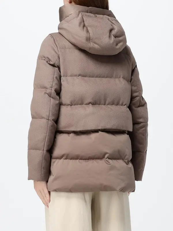 DUNO Keiko Prato Mestre Quilted Wool-blend Hooded Down Jacket - Dove Grey