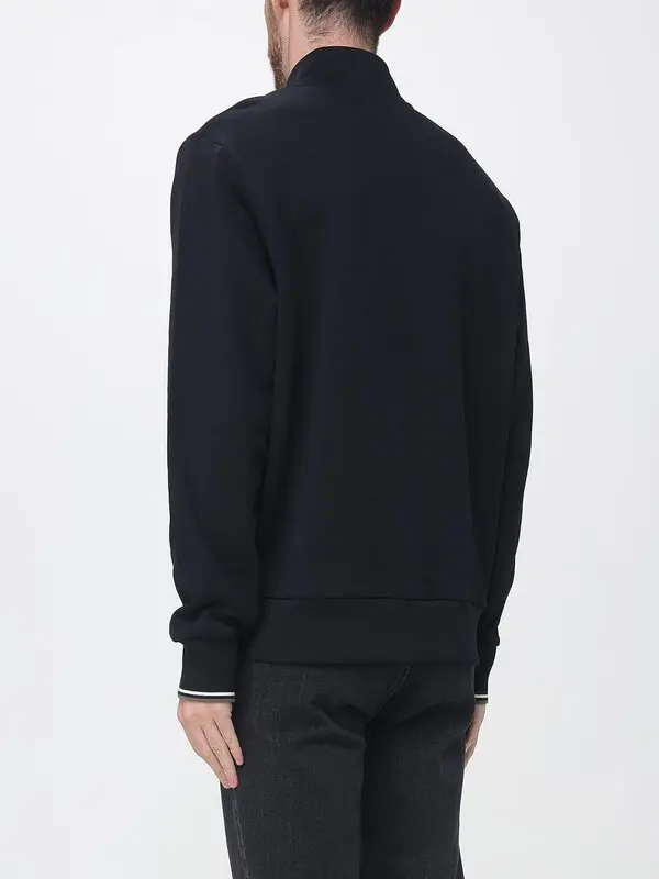 Fred Perry High Neck Half-zip Cotton Sweatshirt