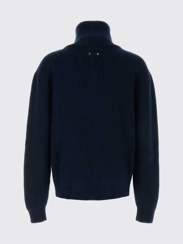 Balenciaga Merino Wool Half-zip Turtleneck With Dropped Shoulders